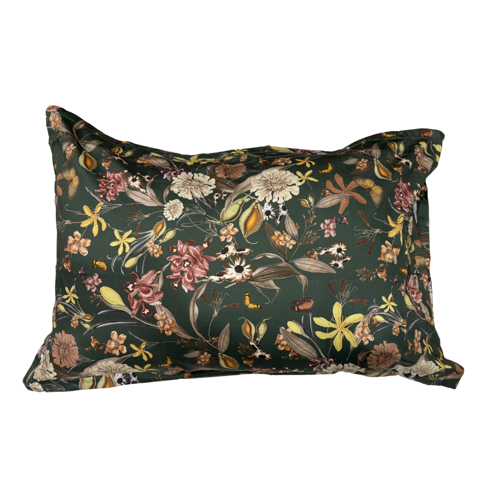 Cache-oreiller Queen Adalia verts satin Cuddledown – Beaulieu Décor